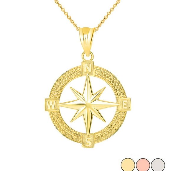 Element Shine | Jewelry | Solid K Gold The North Star With Nautical ...